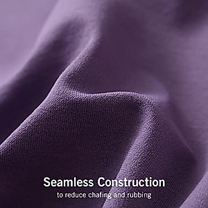 BALEAF Women's Long Sleeve Workout Athletic Seamless Shirts Tight Yoga Running Gym Fitted Tops with Thumb Holes Purple S