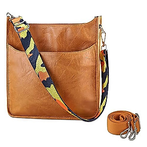 KITATU Crossbody Bag for Women Hobo Handbags - Vegan Leather Designer Purse Shoulder Zipper Bag with 2 Adjustable Straps