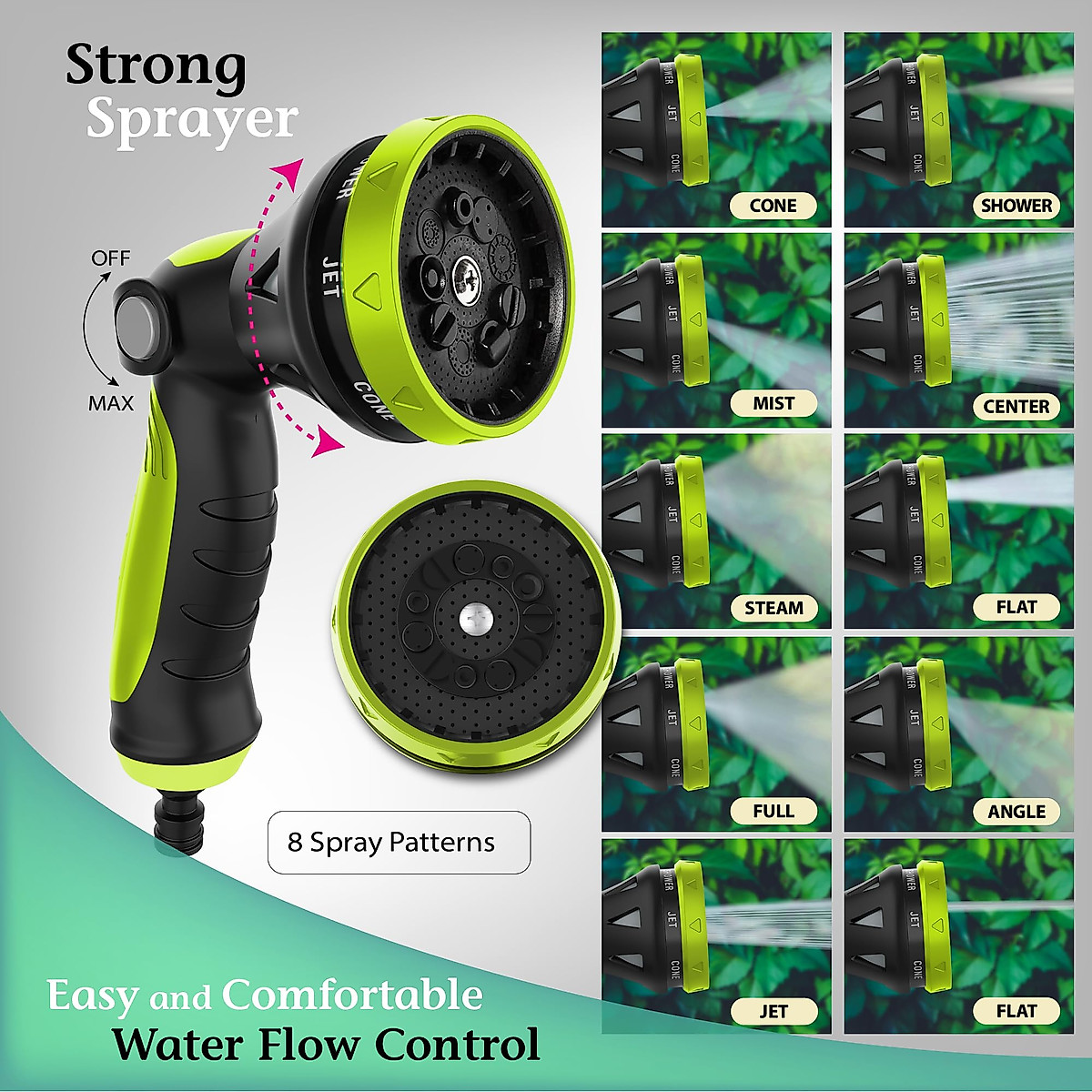 IMPACTHOR Garden Hose Reel Cart - 4 Wheels Heavy Duty Hose Cart, Nozzle & Waterproof Cover Cart Included - Holds up to 250 Feet 5/8 Inch Hose