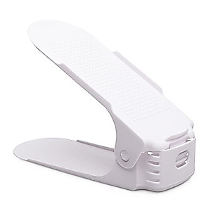 CWBEATS Shoe Slot Organizer - 20 Pieces Double Deck Shoe Rack Design - 4 Adjustable Heights - Complete with Sneaker Balls