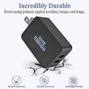 Micro USB Fast Charger, Android Charger with Android Cable, Dual Port USB Wall Charger, Compatible with Samsung Galaxy S7 S6 J8 J7 Note 5,Kindle,LG,PS4,Camera, with 6.6FT Micro USB Cable (Black)
