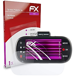 atFoliX Plastic Glass Protective Film compatible with Nextbase 512GW Glass Protector, 9H Hybrid-Glass FX Glass Screen Protector of plastic