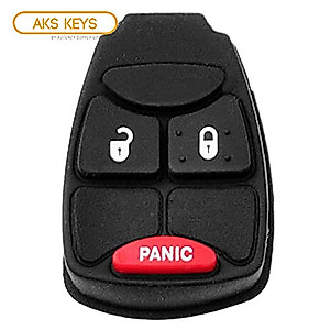 AKS Keys New Keyless Remote Key Fob Accessory Rubber Pad 3 Buttons Compatible with Chrysler