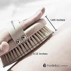 Hydrea London Dry Brushing Body Brush with Cactus Bristle - Dry Brush for Skin, Cellulite Remover, Vegan Best Dry Brush for Flawless Skin, Helps Improve Lymphatic Drainage - FSC® Certified Beechwood.