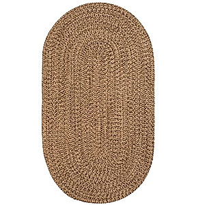 Capel Rugs Claire Washable Reversible Indoor Outdoor 4' x 6' Oval Chestnut Braided Area Rug Made in The USA