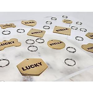 Dr. Fremont's Stainless Steel Custom Pet ID Personalized Engraved Identification Cat and Dog Tags with Custom Text, Many Shapes Including Bone, Heart, Circle (Gold Stainless Steel, Large Bone)