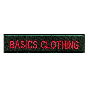 Basics Custom Embroidered Scouts Nametag Identification Badge Tag (Dark Green/Red)