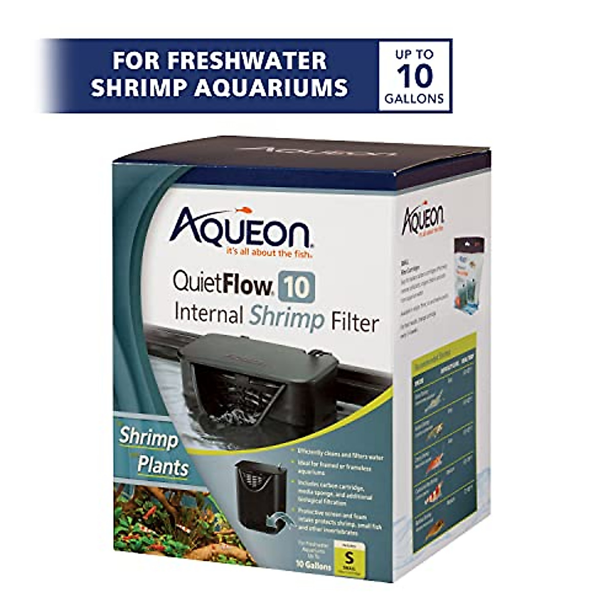 Aqueon QuietFlow Internal Shrimp Filter 10 Gallons