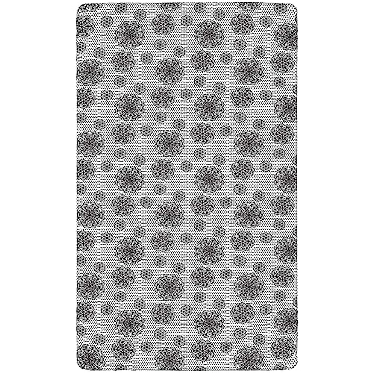Dandelion Themed Fitted Crib Sheet,Standard Crib Mattress Fitted Sheet Soft Toddler Mattress Sheet Fitted - Baby Crib Sheets for Girl or Boy,28“ x52“,Charcoal Grey White