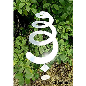 Chephon Bird Spiral Spinner Reflectors with Reflective Scare Discs - Decorative Bird Scare Device to Keep Birds Away Like Woodpeckers, Pigeons and Geese - 3 Pack with Free Hooks