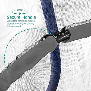 SKYWALKER TRAMPOLINES 48" Round, Indoor Outdoor Mini Trampoline for Kids Toddler Bouncer with Enclosure Net, Padded Frame, Cover and Handlebar, No-Gap Safe Design, Space Adventure