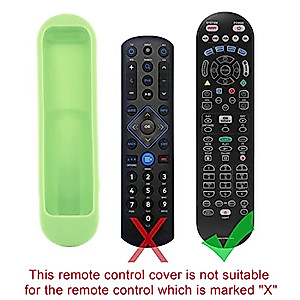 CHUNGHOP Protective Silicone Remote Case Compatible with Spectrum TV UR5U-8790L UR5U-8780L Remote, Anti-Slip, Shockproof, Skin-Friendly(Glow in Dark Green)