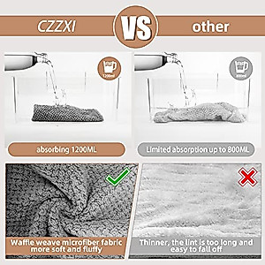 CZZXI 3 PCS Microfiber Hair Towel, Hair Wraps for Women Wet Hair, Fast Drying Hair Turban, Anti Frizz Head Towels Wrap for Curly Hair (Beige, Khaki, Grey)
