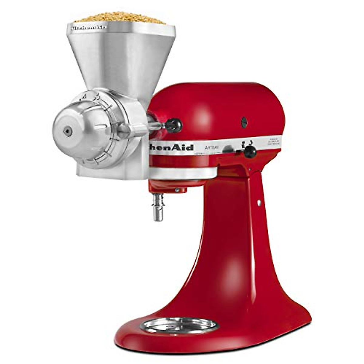 KitchenAid KGM All Metal Grain Mill Attachment & Fresh Prep Slicer/Shredder Attachment, White