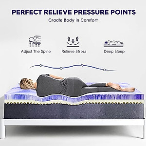 SWINHOM 3 Inch Twin Memory Foam Mattress Topper, Ventilated Foam Topper with Viscose Made from Bamboo Cover, Mattress Pad with 18'' Deep Pocket, White