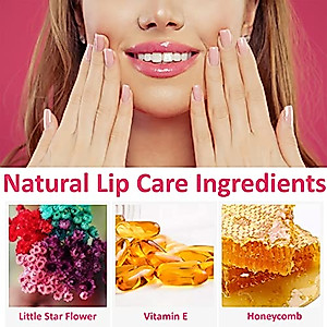 2 Pack Crystal Flower Jelly Lipstick,Magic Color Changing, PH Clear Temperature Lip Gloss/Balm,Long Lasting Nourishing Moisturizing Lip Stick (Set A)