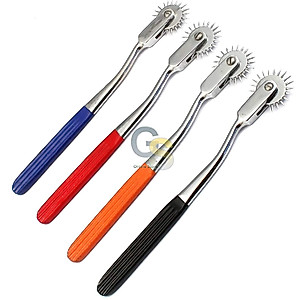 G.S 4 WARTENBERG PIN Wheel Pinwheel Chiropractic SURGI Instruments Color Handle Best Quality