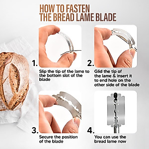 RICCLE Bread Lame Slashing Tool, Dough Scoring Knife with 15 Razor Blades and Storage Cover