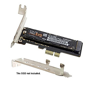 NFHK Low Profile PCI-E 3.0 x1 Lane to M.2 NGFF M-Key SSD Nvme AHCI PCI Express Adapter Card