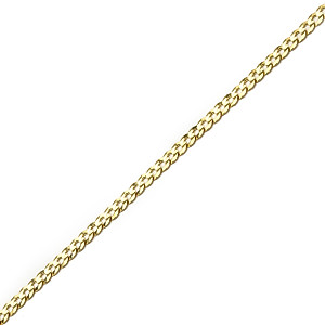 Floreo 10k Yellow Gold 4mm Solid Curb Cuban Chain Ankle Bracelet Anklet for Women, 11 Inch