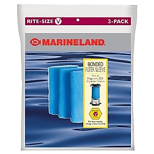 Marineland PA0114-03 Bonded Filter Sleeve for Magnum 350 Canister Filter, 3-Count