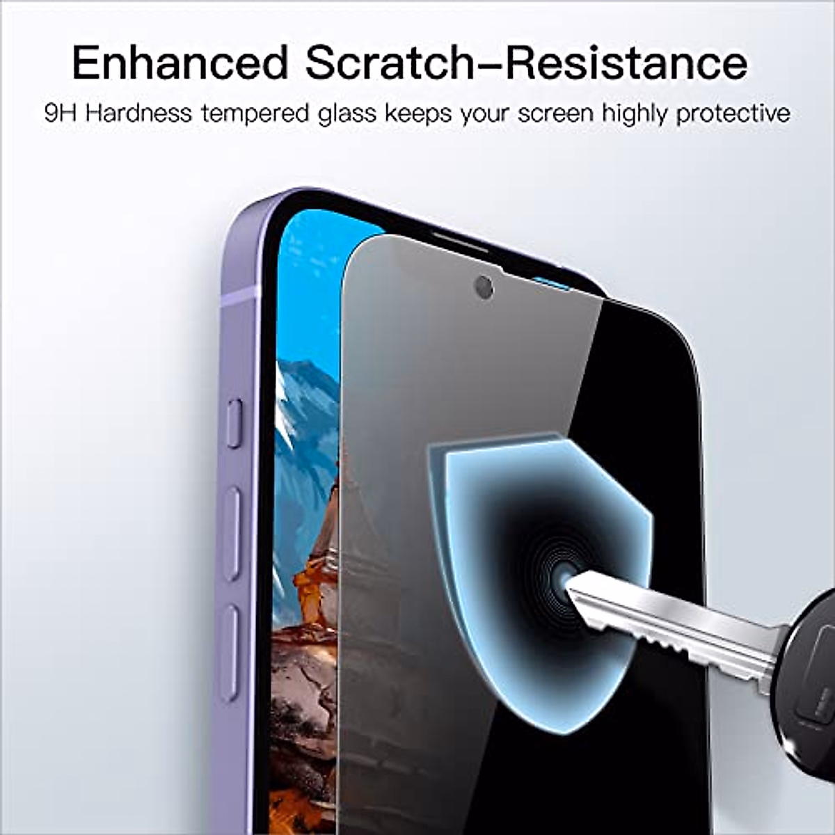 JETech Privacy Full Coverage Screen Protector for iPhone 14 Plus 6.7-Inch (NOT FOR iPhone 14 6.1-Inch), Anti-Spy Tempered Glass Film, Edge to Edge Protection Case-Friendly, 2-Pack