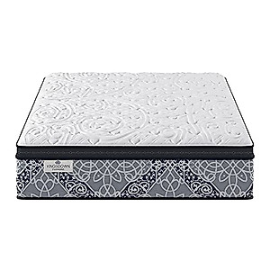 Kingsdown Cushion Firm Euro Pillow Top Hybrid King Mattress Cooling Gel Memory Foam Layer Multi-Layered Motion Isolation Cool Sleep Quilted Top Luxury Mattresses, 15-inch, Passions Engleson