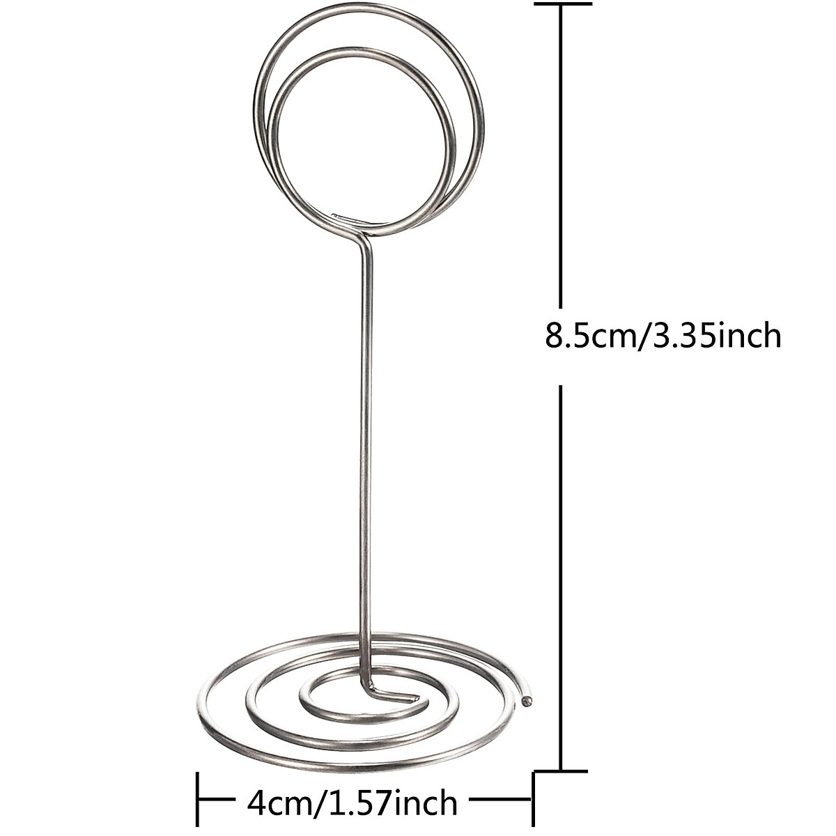 24 Pack Table Number Holder Wedding Table Name Card Holder Clips Picture Memo Note Photo Stand (Silver)