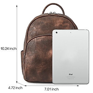 Telena Small Backpack Purse for Women Cute Mini Leather Backpack Travel Shoulder Bags Coffee