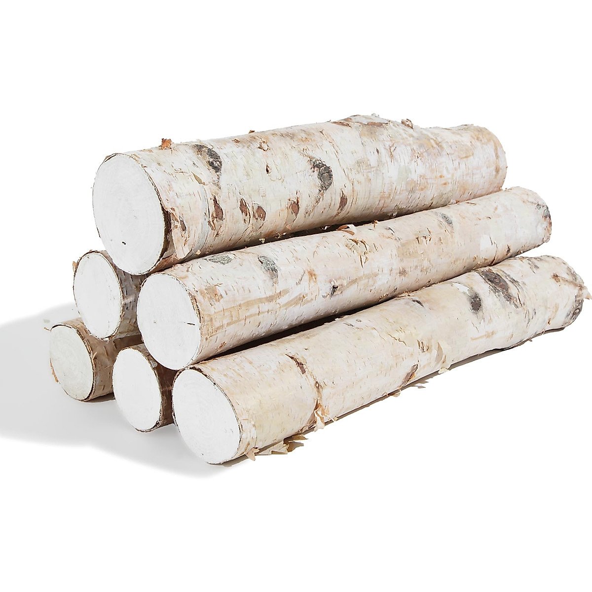6 Pack Birch Logs Decorative Birch Branches Natural Birch Log for Decoration,Crafts,DIY, Fireplace Decor Firewood(Birch Logs:2.3"-3.2" Dia. x 16.5" Length)