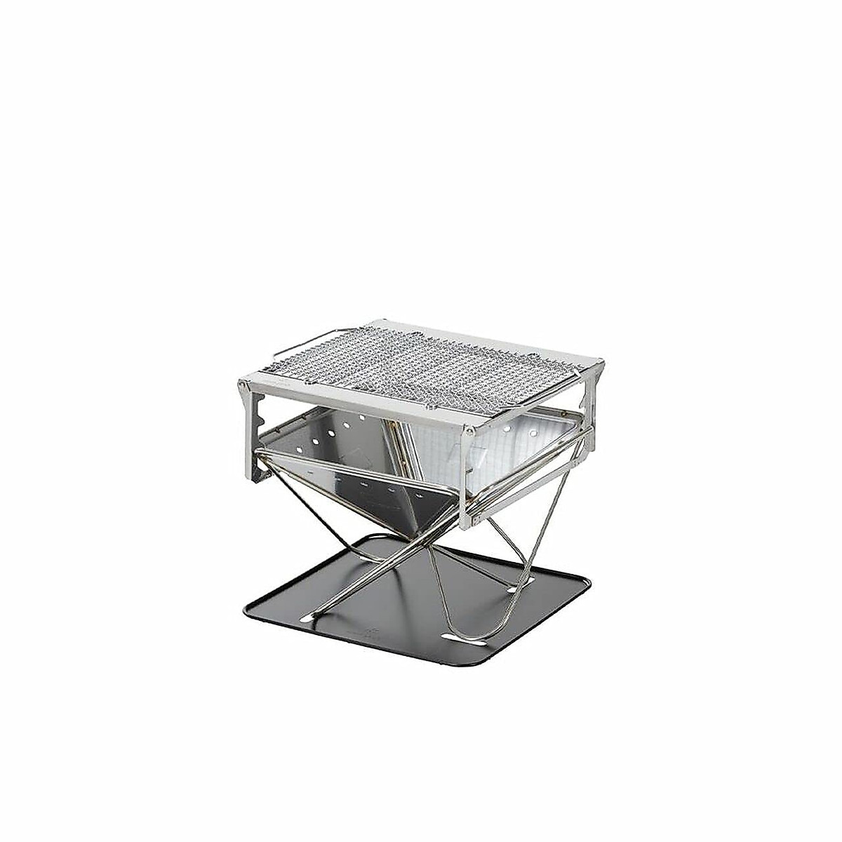 Snow Peak Takibi Fire & Grill - Stainless Steel Portable & Collapsible Fireplace - 30 lbs, 5 Piece Set