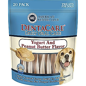 American Kennel Club 20 Count Yogurt And Peanut Butter Dentacare Dog Treats