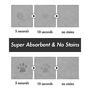 Absorbent Dog Water Mat-Dog Mat for Food and Water Bowl, Quick Dry Pet Feeding Mat, No Stains Dog Food mat, Dog Accessories Pet Supplies Mat-Dog Water Bowl Mat for Messy Drinkers