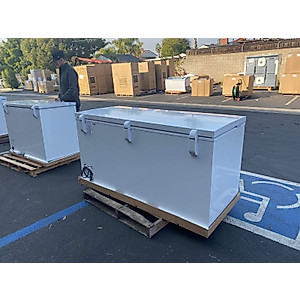 Commercial Freezer Chest freezer 18 cubic feet, 65" Length-Ice Cream freezer NSF Certified White Solid door w/Storage Baskets XF-562 dup1