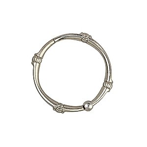 Zenna Home NeverRust Rustproof Aluminum Decorative Shower Rings, Set of 12, Brushed Nickel,11 x 8.5 x 0.75