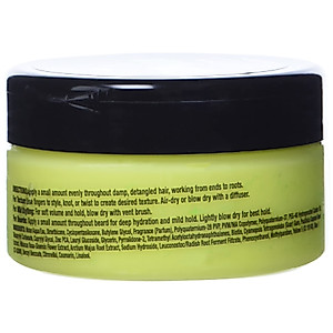GIBS Con Man Hair & Beard Pudding - Leave-In Conditioner, Curl Definer,Green 7.5 Fl oz
