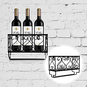 Cabilock Metal Hangers Wall Mount Clothes Rack Wall Mounted Wine Rack Wire Wine Glass Rack Wine Bottle Holder Wine Glass Hanger Stemware Rack for Bar Kitchen Metal Clothes Hanger Wall Clothes Rack