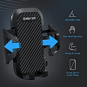 SIISTEM Phone Mount for Car, Universal Car Phone Holder Mount with Suction Cup, Release Button and Lock Mechanism, Cell Phone Holder for Car Dashboard Windshield