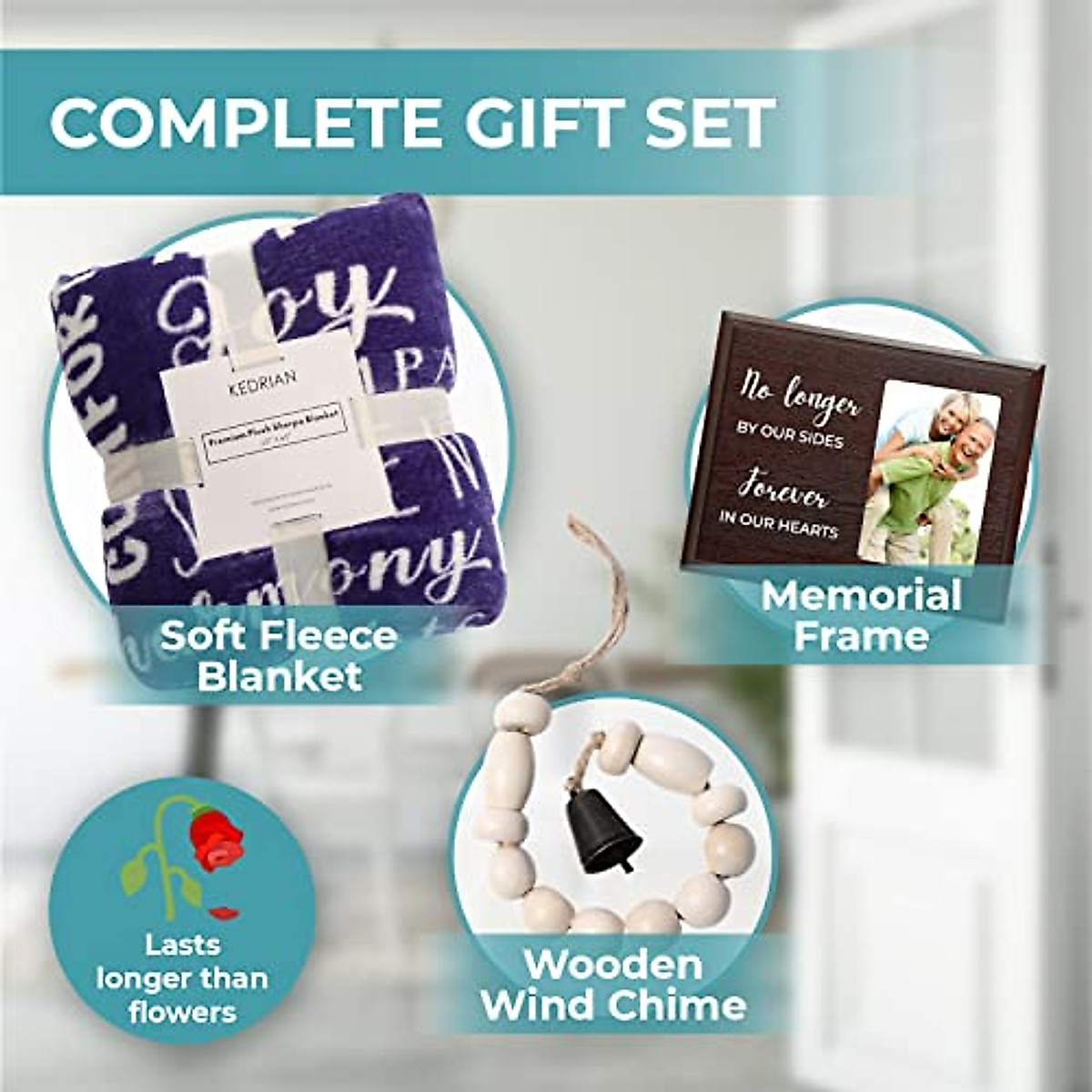 KEDRIAN Memorial Gift Box, Bereavement Gifts, Sympathy Gift Baskets For Loss Of Loved One, Memorial Gifts For Loss Of Mother, Memorial Gifts For Loss Of Father, Memorial Gifts For Loss Of Husband Son