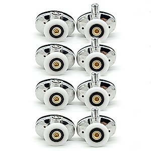 Set of 8 New Oval Butterfly Single Wheel Shower Door Rollers 23mm
