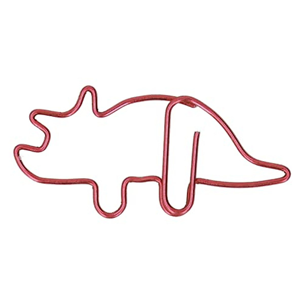 Pssopp 100Pcs Animal Shaped Paperclip, Dinosaur Shaped Coated Paper Clips Bookmark Clips Office Supplies for Document