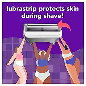 joy Womens Razor Blade Refills, 12 Count, Purple, Lubrastrip to Help Avoid Skin Irritation