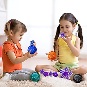 YowellGo Magnetic Fidget Sphere, 12 PCS Magnet Fidget Toys Tiles Soccer Puzzle Balls Building Blocks, Stress Relief Desk Toy Hand Toy Gift for Teenager Adult Man Woman(Purple)