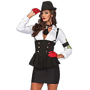 Leg Avenue Women's Machine Gun Molly, Black/White, Small