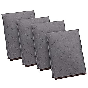 Fixwal 6 Pack Clothes Storage Organizers Foldable Clothing Storage Bags with Reinforced Handles Sturdy Zippers Storage Containers for Organizing Blanket Bedroom Closet Dorm Sweater, 60L, Gray