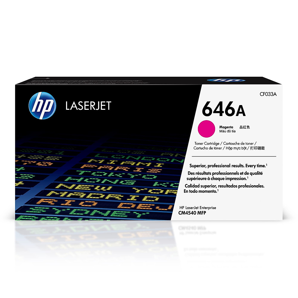 Original HP 646A Magenta Toner Cartridge | Works with HP Color LaserJet Enterprise CM4540 MFP Series | CF033A