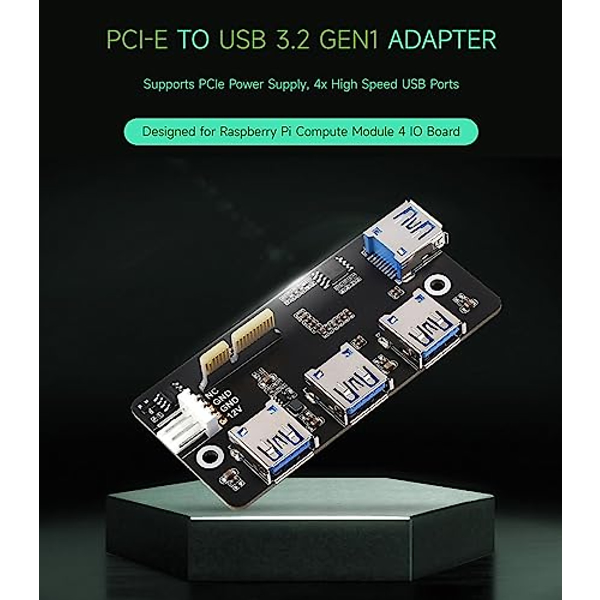 Waveshare PCIe to USB 3.2 Gen1 Adapter