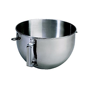 KitchenAid 5qt Polished Stainless Steel Wide Mixer Bowl with Flat Handle