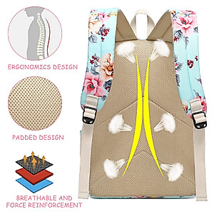 Bluboon School Backpack Set Girls Womens Laptop Bookbag Casual Daypack Fits 15 inch Laptop with Lunch Tote Bag and Pencil Bag