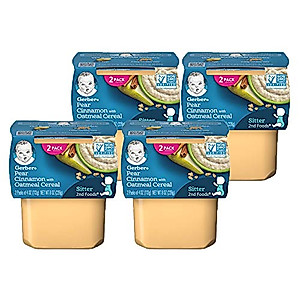 Gerber 2nd Foods - Pears & Cinnamon with Oatmeal (Pack of 4)
